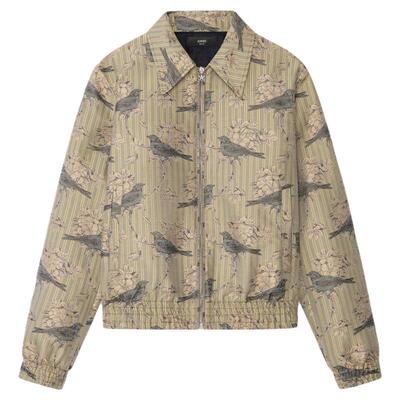 男士条纹手绘元素夹克外套