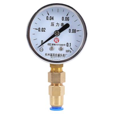 气压表气管快速接头压力表