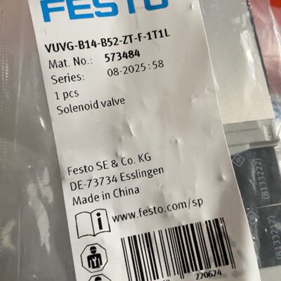 费斯托 573484  VUVG-B14-B52-ZT-F-