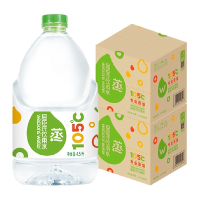 屈臣氏蒸馏制法4.5L×8桶饮用水