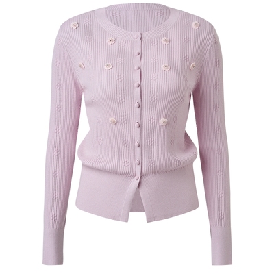 【奥莱】MAXRIENY优雅穿搭立体化套头羊毛针织开衫收腰上衣