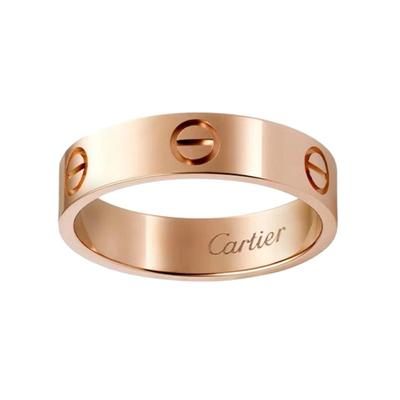 【自营】中古99新Tiffany & Co./蒂芙尼戒指18K白金镶钻 宽4.5mm