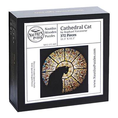 【官方正版】教堂猫木质异形拼图