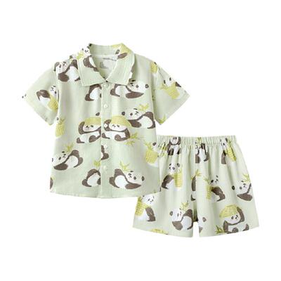 babylove夏款纱布家居服套装