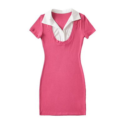 纯欲性感假两件连衣裙包臀短裙