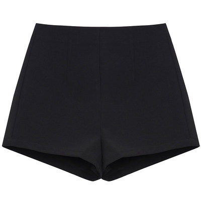 显瘦收腰短裤黑色休闲裤