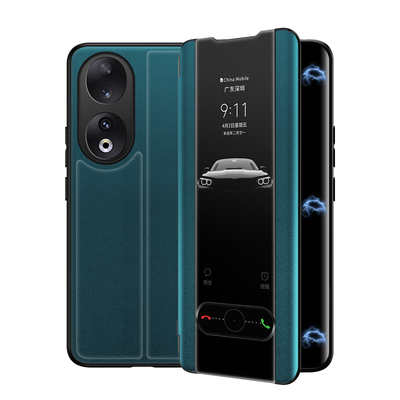 荣耀90素皮磁吸翻盖外壳适用于