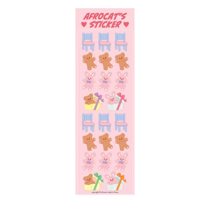 afrocat韩国珠光软胶片炫彩贴纸