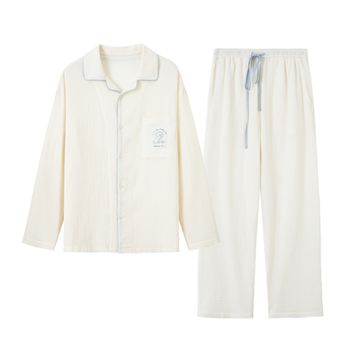 sofu双层纱纯棉睡衣家居服套装
