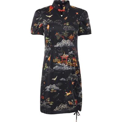 渔女装改良真丝旗袍2024春新款桑蚕丝高端复古盘扣连衣裙FGGA0026