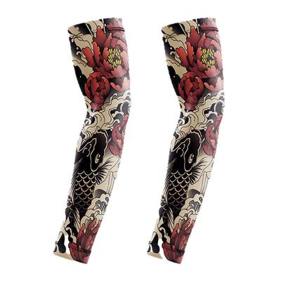 花臂纹身冰袖袖套男女防晒套袖刺青手袖夏骑行护臂袖子开车手臂套