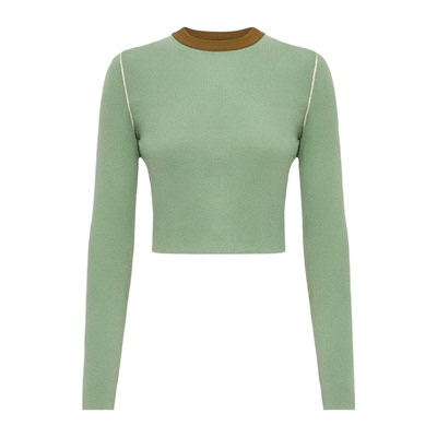 韩国羊毛软糯显瘦撞色针织衫