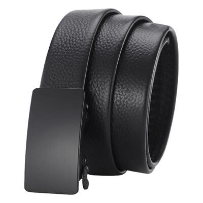 3.0小皮带男窄细款2.8自动扣内穿3.2腰带3.5商务休闲内扣真皮裤带