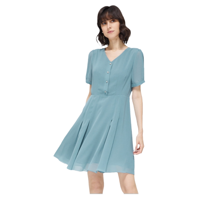 曼哈芙气质韩版A字裙聚酯纤维