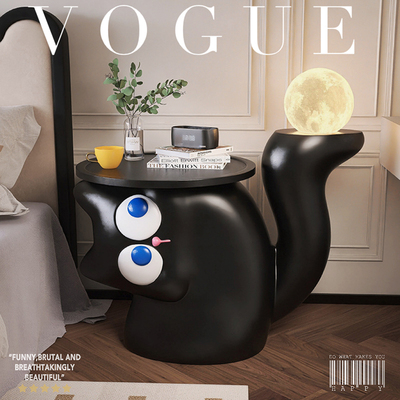 创意歪头猫落地摆件大型高级感置物架客厅电视柜沙发旁家居装饰品