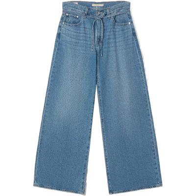 冰酷系列女士宽松直筒牛仔裤