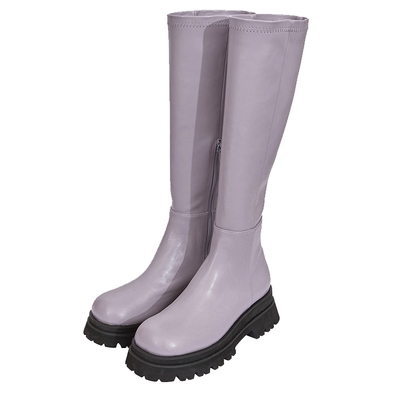 弹力厚底ameri长筒马丁靴