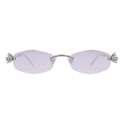 GM轻巧素颜镜无边框多边形眼镜框