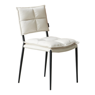 EVITAHome头层牛皮真皮餐椅法式