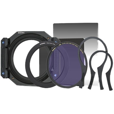 百诺FM10方形82 77 72mm插片滤镜套装CPL偏振镜ND16减光镜GND8中灰渐变镜支架 佳能尼康单反相机摄影ND密度镜