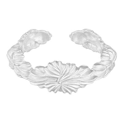 Cream-双奶油裱花开口戒指