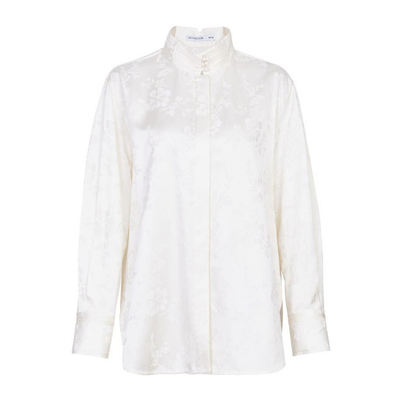 婉甸2025年冬季新品珍珠白提花中式衬衫新中式国风上衣1244S03JN1