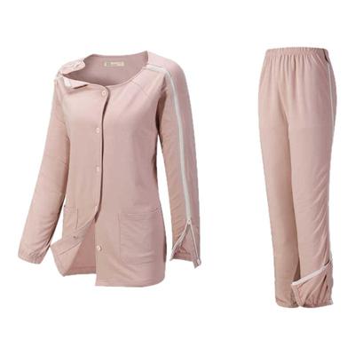 顾己易穿脱春秋进口纯棉病号服女