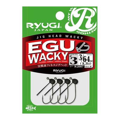日本Ryugi流義EGUWACKY钨树脂R2007挡草防挂铅头钩面条虫配重钩