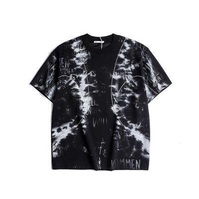 AOGZ扎染个性印花短袖t恤夏季嘻哈户外oversize宽松休闲半袖上衣