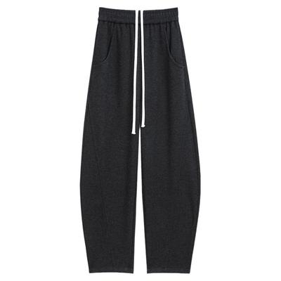 白色阔腿裤女春秋冬新款香蕉卫裤