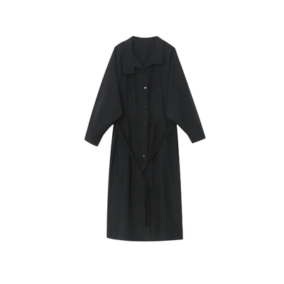 木岸muan杨树林风衣裙春秋衣服宽松风衣外套长袖上衣女MJ-F8177