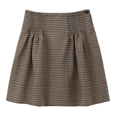 百褶半裙格纹时尚休闲半身裙子