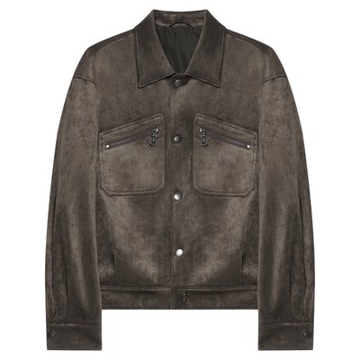 麂皮绒同款春秋季夹克美式复古