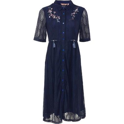 渔女装蕾丝连衣裙女春季2024新款收腰显瘦气质中长款裙子FGGA0025