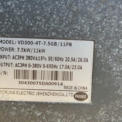 询价-VicRuns变频器 VD300-4T-7.5GB/11PB
