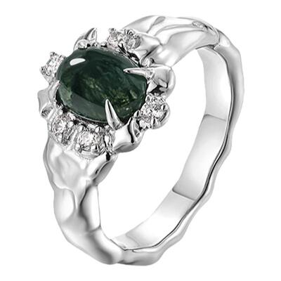 YVMIN尤目水草涟漪纯银戒指