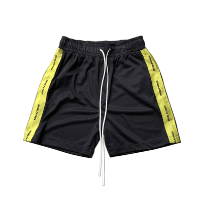 字母透气网格高街串标运动短裤