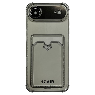 Airbag shockproof card holder transparent soft case适用iPhone 11 12 13 14 15 16 plus 17 pro max XR