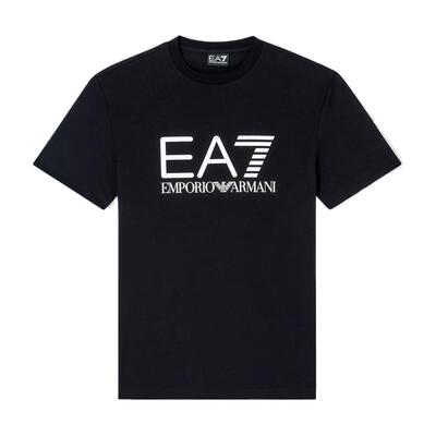 EA7/阿玛尼男士纯棉圆领短袖T恤