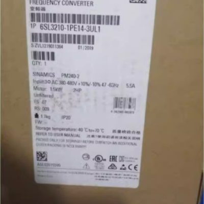 议价6SL3210-1PE14-3UL1西门子G120变频器1.5KW现货6SL32101PE143