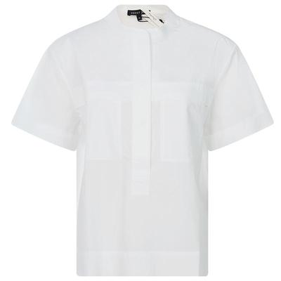 休闲潮流设计短袖单排扣上衣
