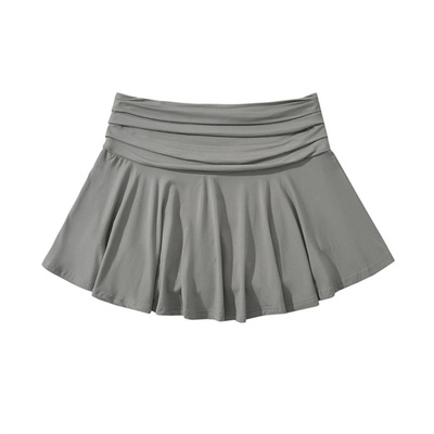 芭蕾风辣妹防走光褶皱半身裙短裙