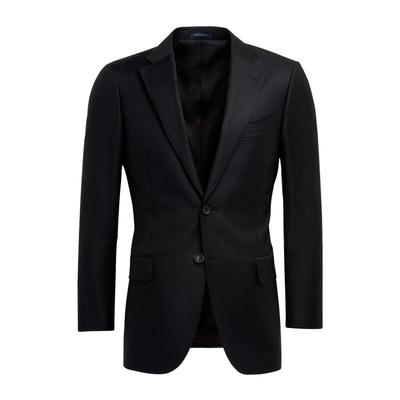 SUITSUPPLY黑色西服外套S110支羊毛男士西装上衣