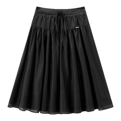 【商场同款】乐町蝴蝶结系带长裙夏季新款A摆伞裙半身裙C2GFF2728