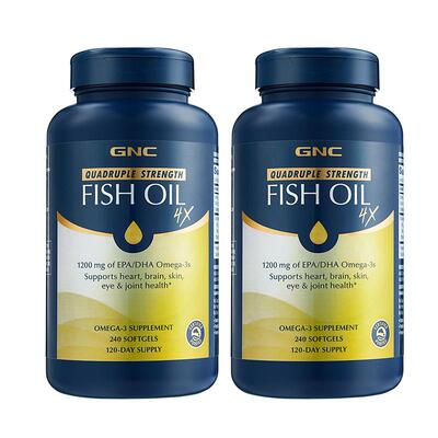 GNC健安喜4倍鱼油omega3软胶囊