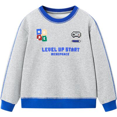 太平鸟男童卫衣春季洋气撞色字母