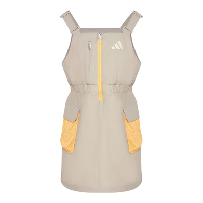 Adidas/阿迪达斯正品WOVEN DUNGAREE儿童运动拒水背带裙KH0273