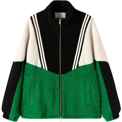 urlazh/有兰校园拼色外套