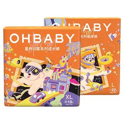 欧贝比拉拉裤星外访客尿不湿