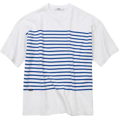 nauticawhitesail撞色条纹T恤